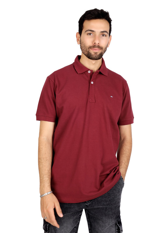 basic(tommy)polo|w. red