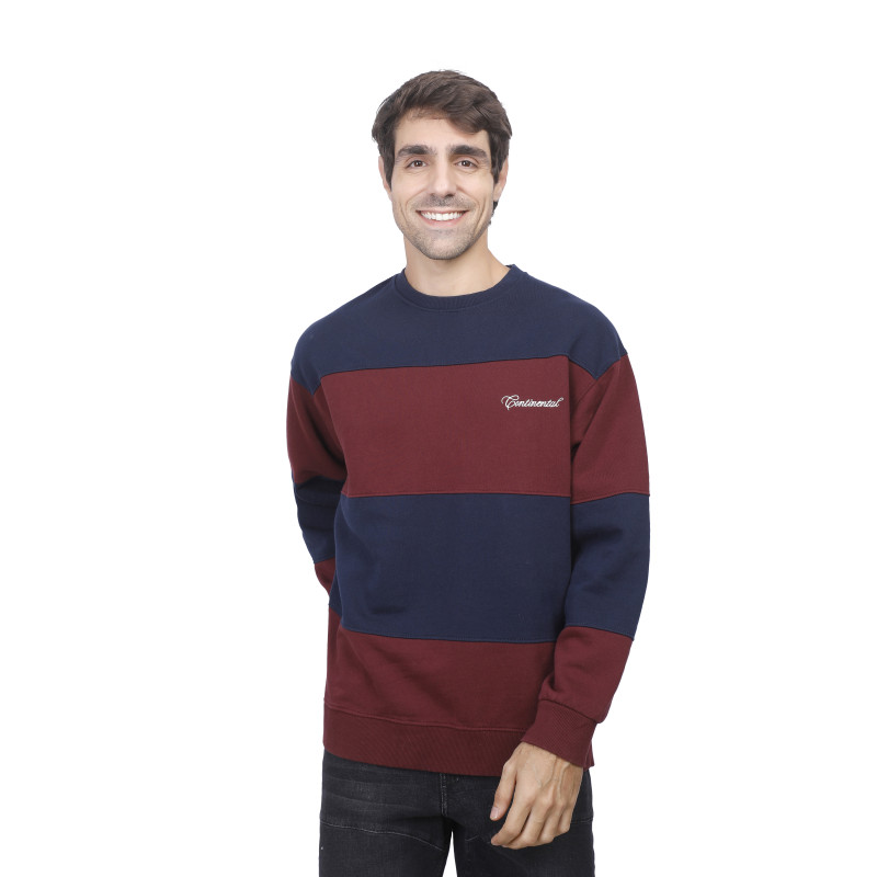 E.(conti.l)Round strip.Sweatshirt-W.RED